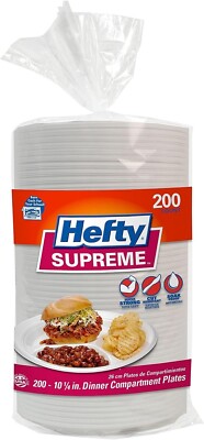 Hefty Supreme 3-Compartment Foam Plates, 10 1/4" (200 ct.) Dinner ...