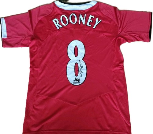 Hand Signed Wayne Rooney Number 8 Manchester United Shirt With COA (4 ...