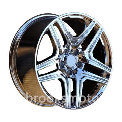 22" TWIN SPOKE CHROME WHEELS RIM FIT MERCEDES BENZ W166 W167 X166 GLS ...