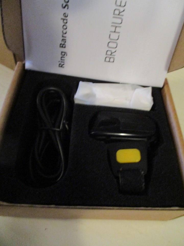 Symcode 1D Mini Wireless Ring Barcode Scanner Wearable Fingers Bar Code ...