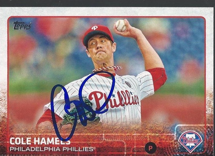 Chicago Cubs COLE HAMELS Signed 2015 Topps Card | eBay