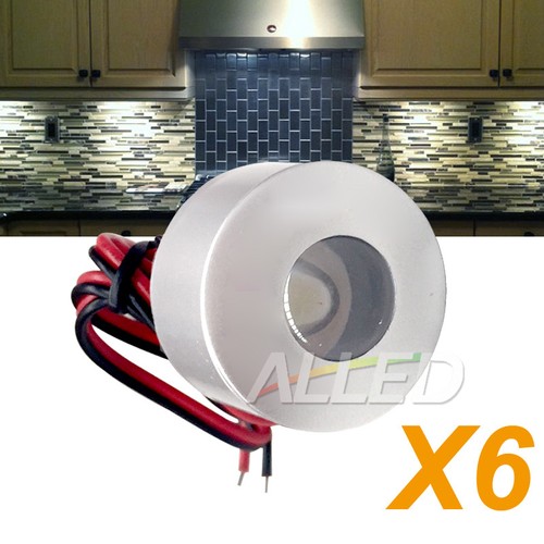 6x 12V AC LED Under Cabinet Kitchen Cupboard Lights Cylindrical Dome ...