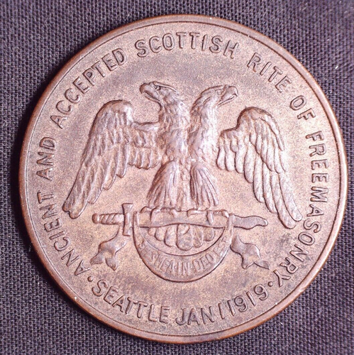 Ancient Chapter Masonic Penny Token Seattle Washington PICTORIAL | eBay