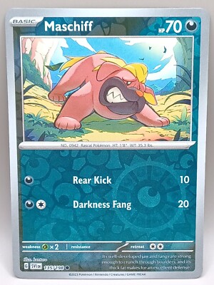 135/198 Maschiff Reverse Holo Common Scarlet and Violet Pokemon TCG | eBay