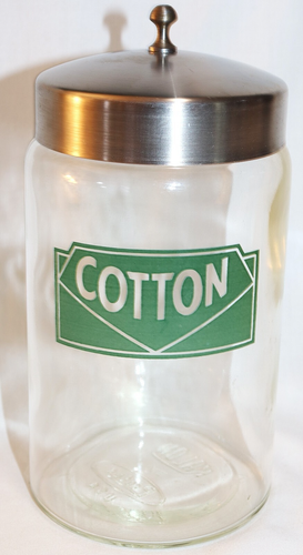 Vintage Kalon Profex Glass Art Deco Medical Apothecary Cotton Ball Jar ...