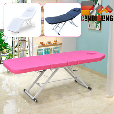 Klappbar Massageliege SPA Salon Bett 3 Zonen Klappbar PVC Kosmetikliege ...