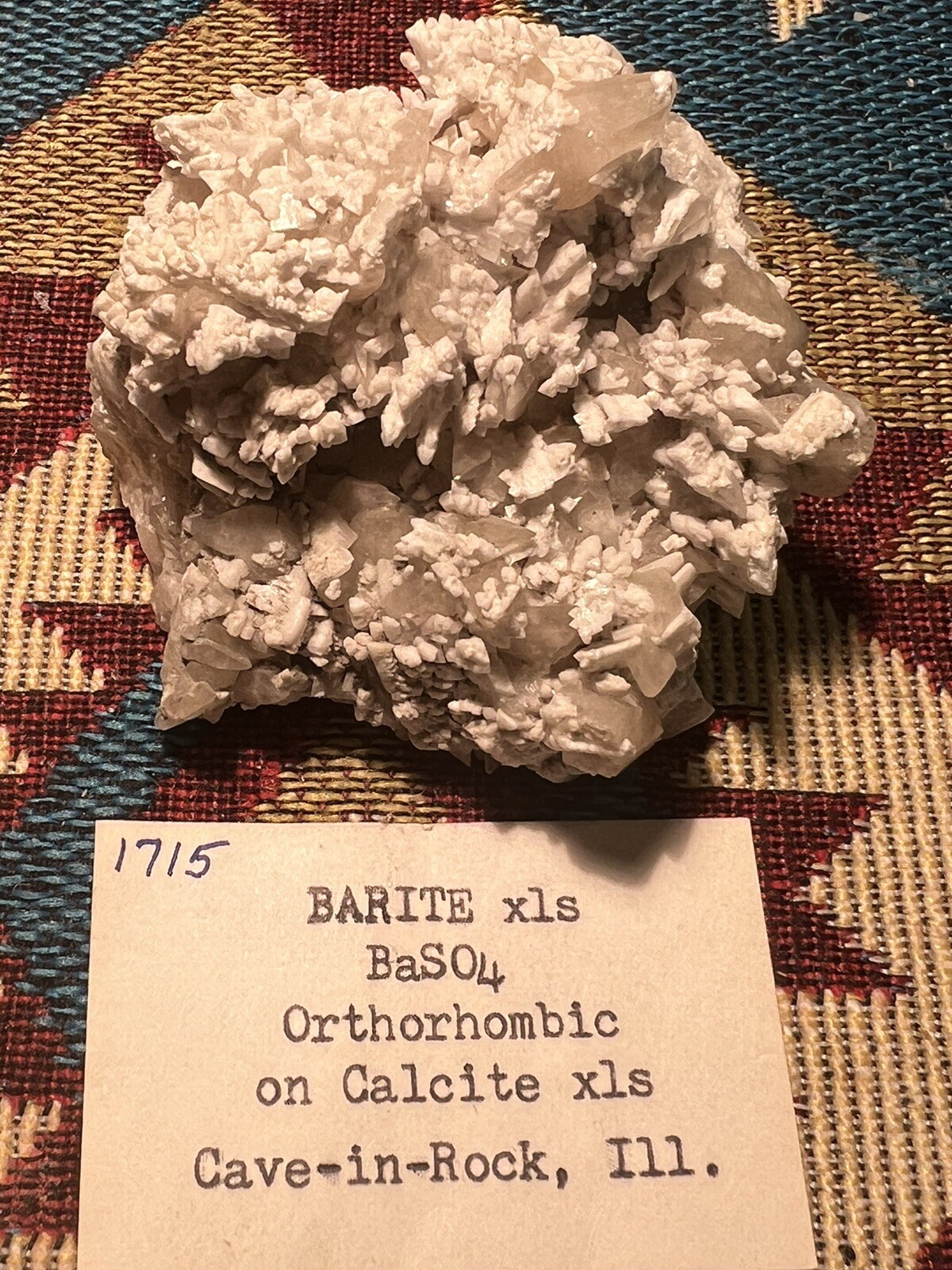 Barite on Calcite crystals, Cave in Rock, Illinois | eBay