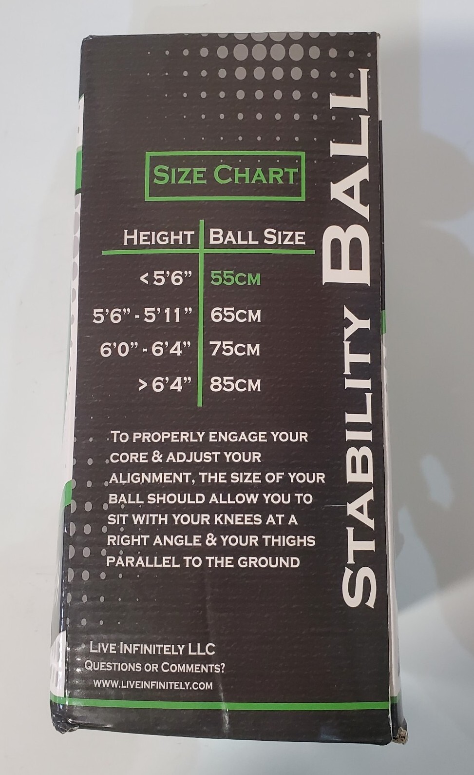 NEW Forever Flex Soft Stability Ball 55cm Pump Included - Pilates, Yoga ...