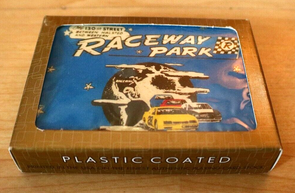 vintage raceway park blue island illinois playing cards stock car ...