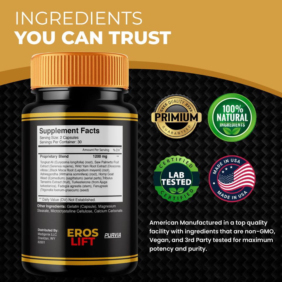 Eros Lift Capsules For Men ErosLift for Drive, Stamina & Performance ...