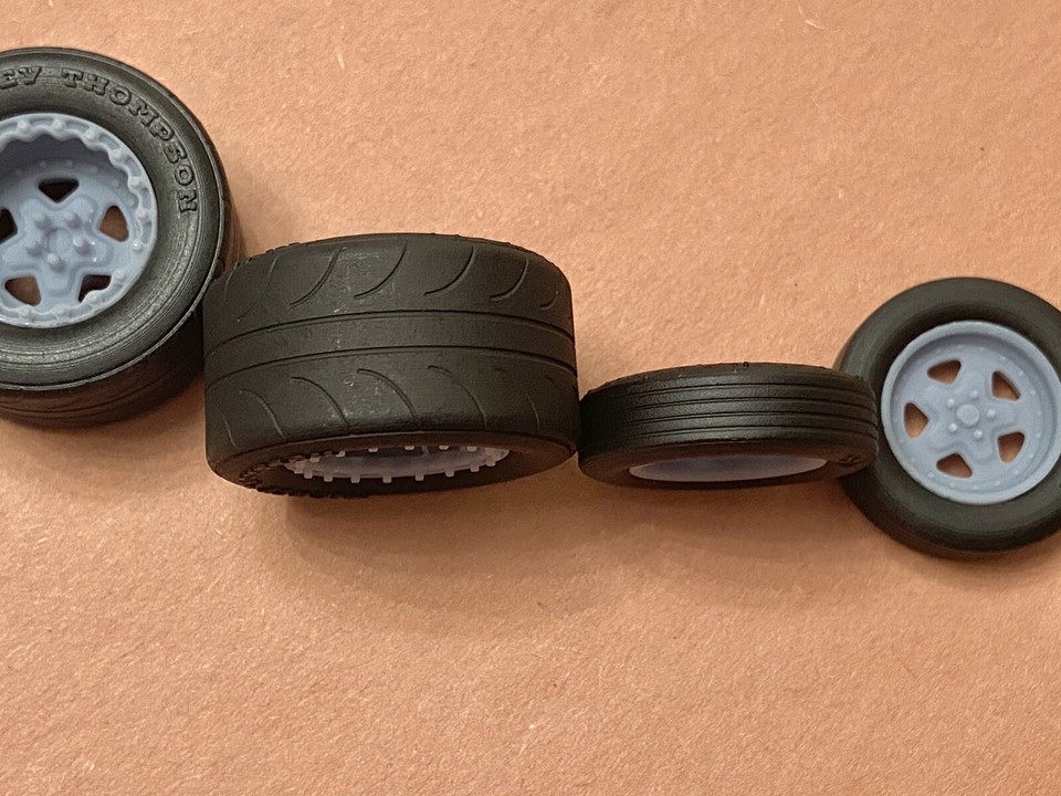 Resin 17/15 Scale inch Weld Pro Star Drag Wheels With Cheater Slicks 1/ ...