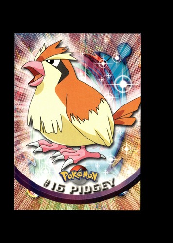 Pidgey : 1999 Topps Pokemon TV Animation Black Logo Card #16 + Fast ...