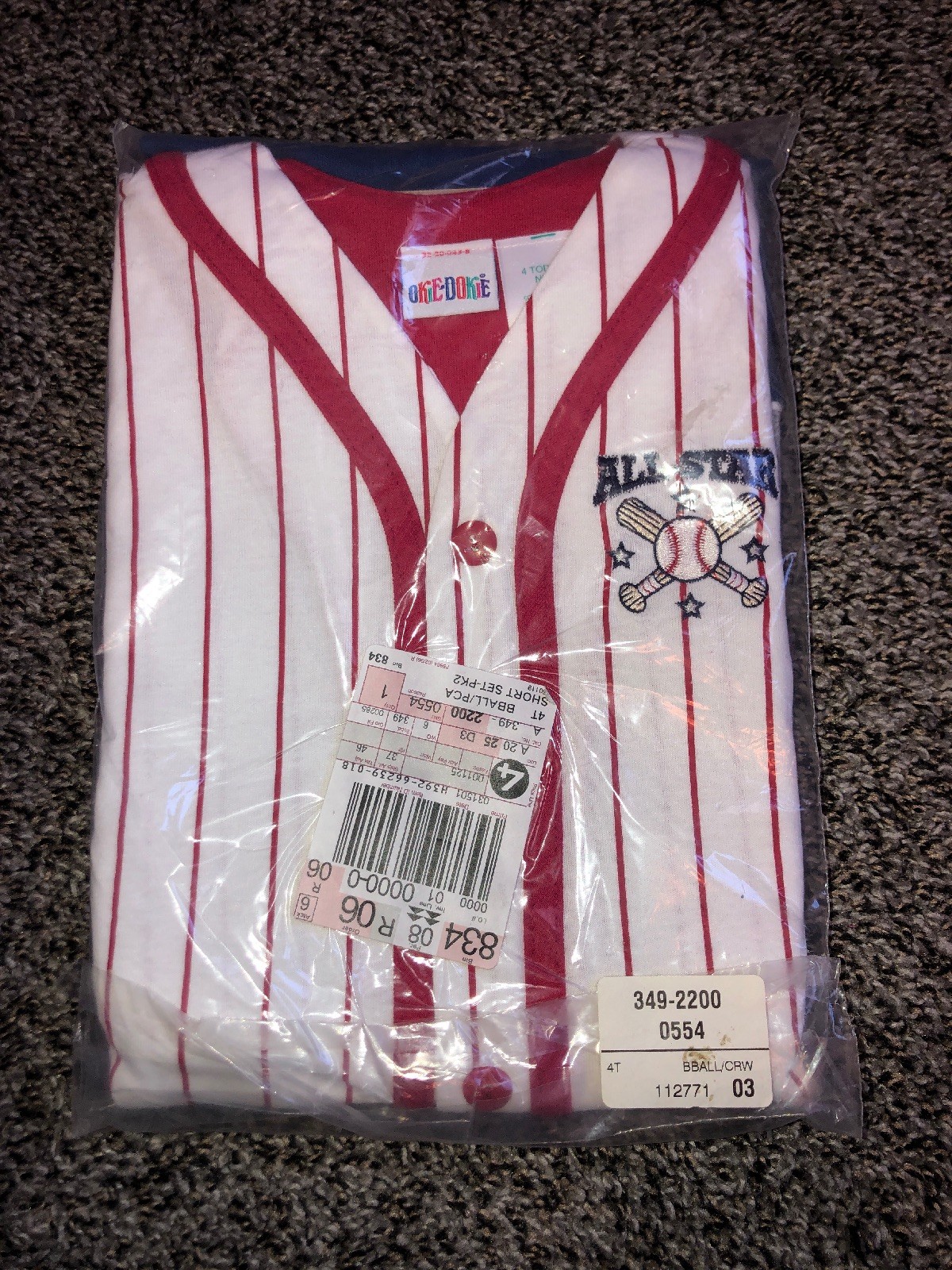 2 Piece Baseball Shirt And Blue Shirt 4T, Toddler. OKIE DOKIE. (11J) | eBay