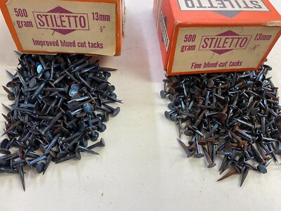 Blued Cut Carpet Tacks Fine Cut Improved Upholstery Fabric Webbing 13mm ...