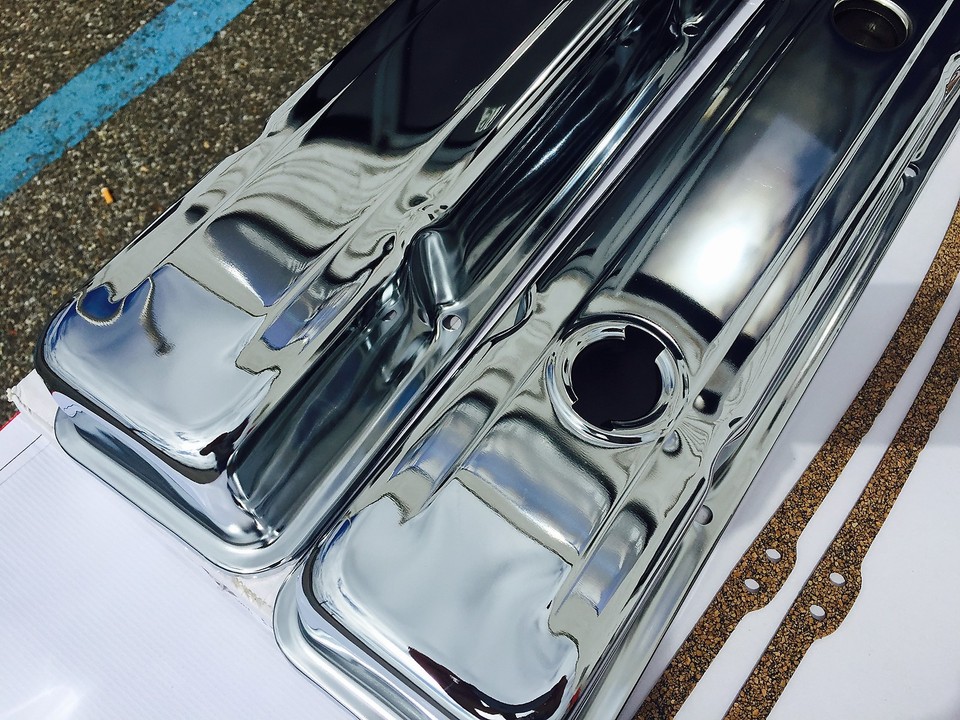 1968-1982 Corvette Valve Covers Chrome Kit | Gaskets Grommets Hardware ...