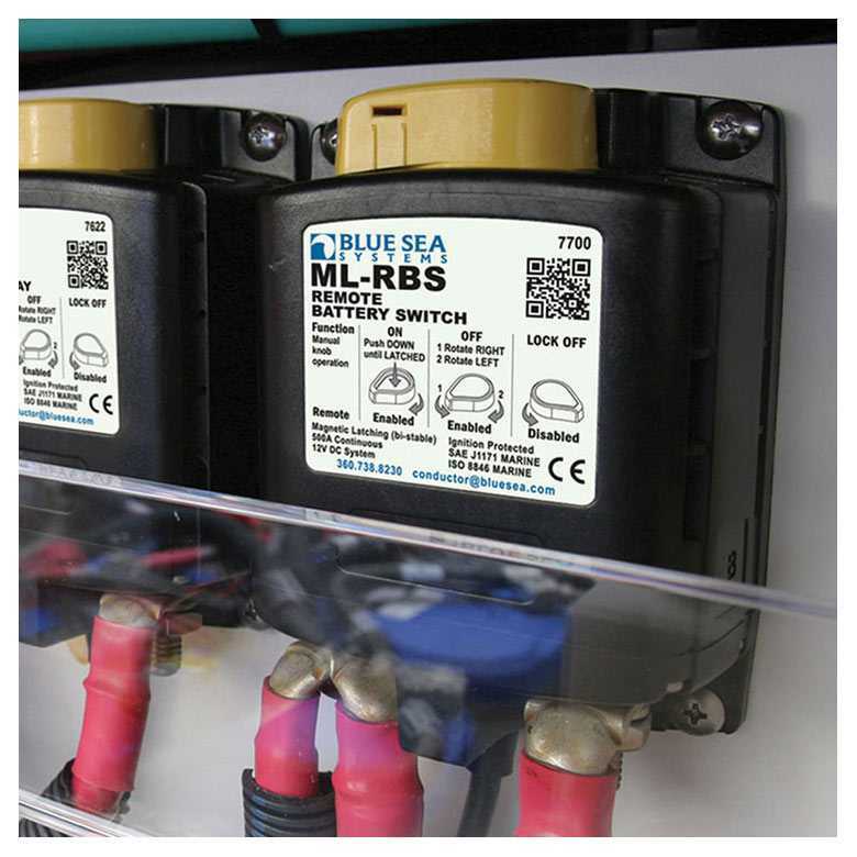 Blue Sea 7700 ML-RBS Remote Battery Switch with Manual Control Marine ...