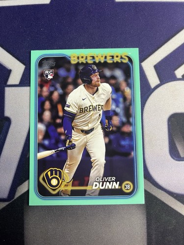 Oliver Dunn 2024 Topps Update Fanatics Aqua Rookie Card Milwaukee ...
