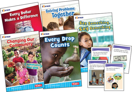 Icivics Grade 2: Community & Social Awareness 5-Book Set + Game Cards ...