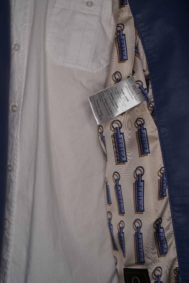 New ZILLI $13500 Fakir Lambskin Alligator Detail Blue Coat Jacket ...