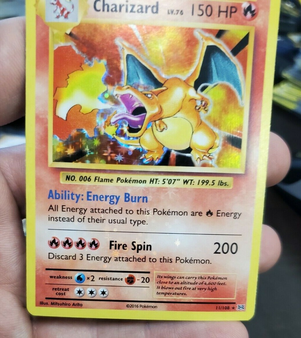 Pokemon HOLO BLEED Charizard XY Evolutions 11/108 Lightly Played Holo ...