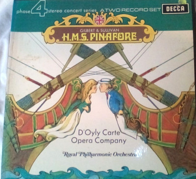 CLASSICAL RECORD BOX SET GILBERT & SULLIVAN HMS PINAFORE D OYLY OPERA ...