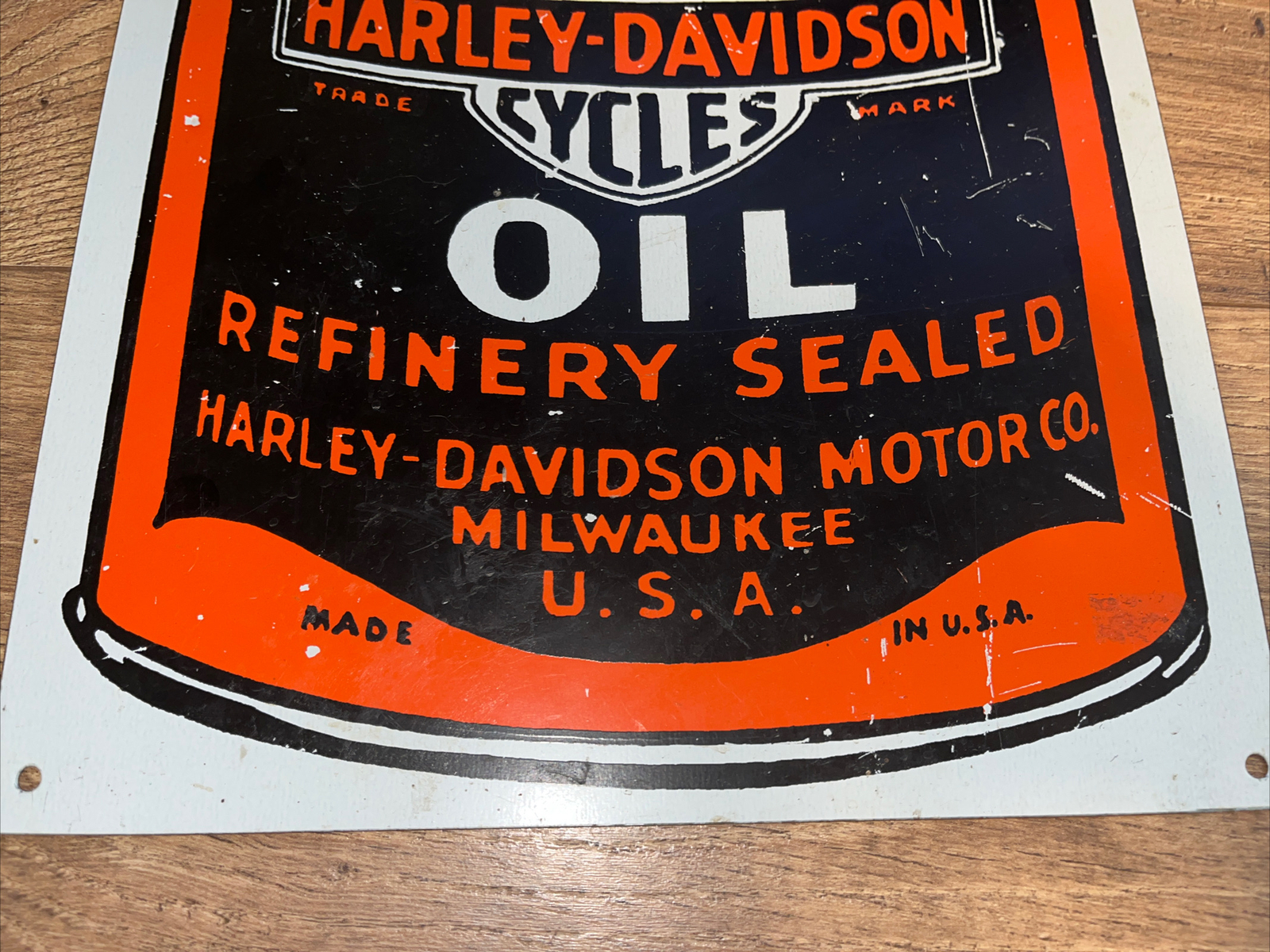 HARLEY DAVIDSON OIL CAN METAL SIGN 14x10 | eBay