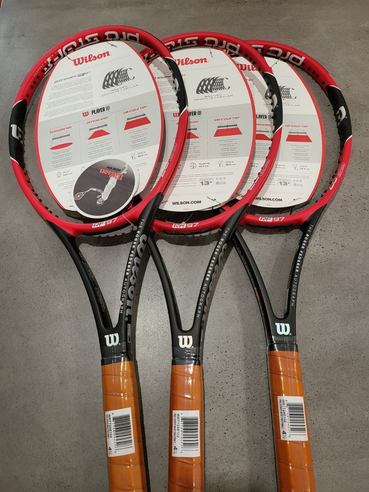 Wilson Pro Staff RF97 Autograph v10 Tennis Racquets 4 1/4 Roger Federer ...