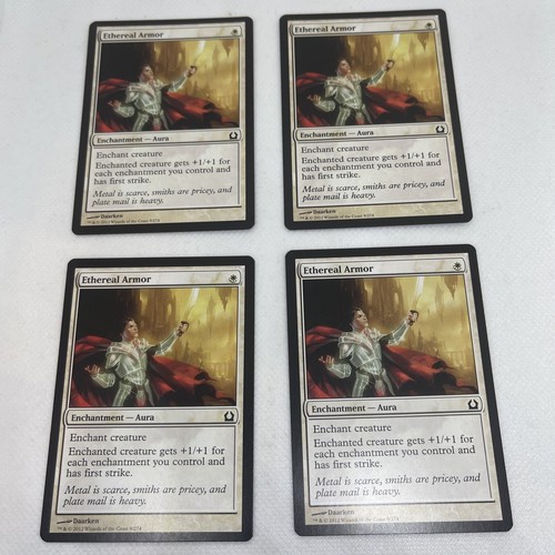 MTG x4 Ethereal Armor Return to Ravnica 009/274 Regular Common FREE ...