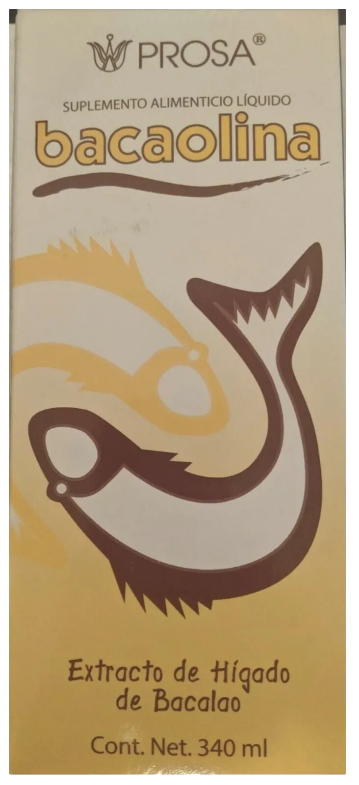 PROSA Bacaolina Cod Liver Extract 340 ml Extracto, Higado de Bacalao ...