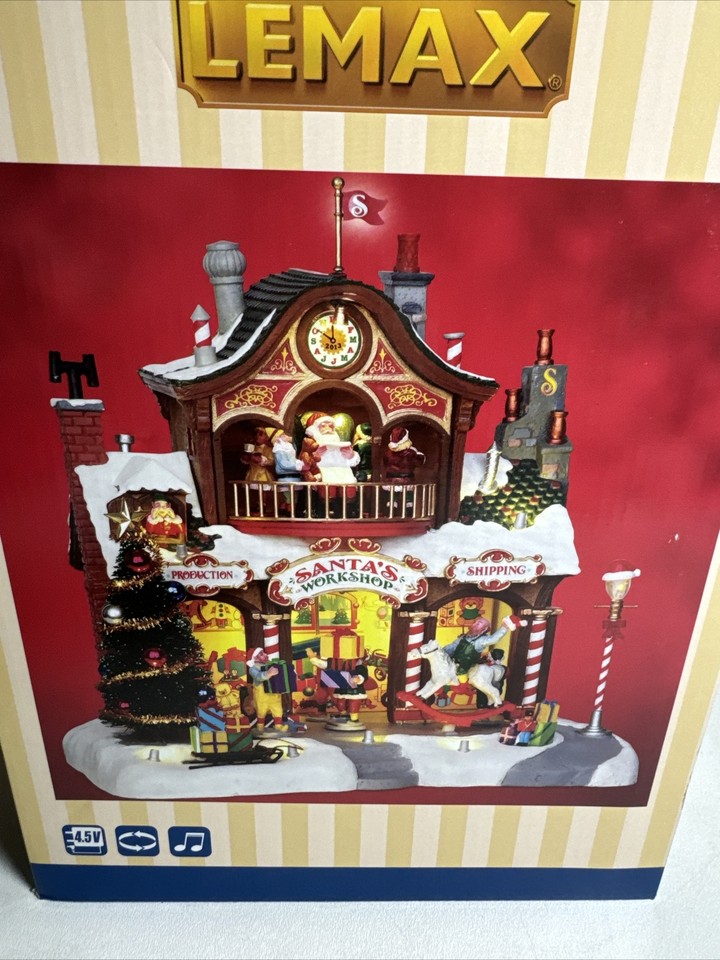 Lemax Santas Workshop Christmas Village Item 35558 NIOB Sights and Sounds | eBay