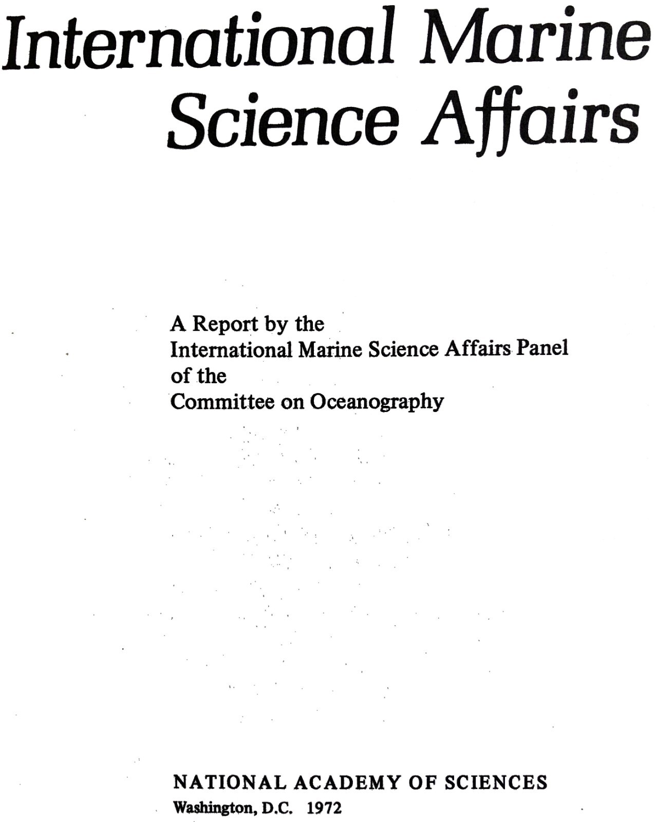 Book o Marine Science affairs 9780309019378| eBay