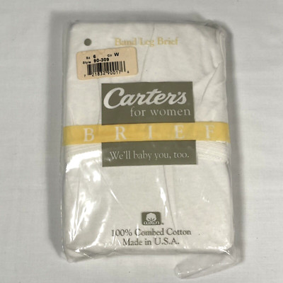 NIP Vintage Carter's White Band Leg Brief Size 6 | eBay