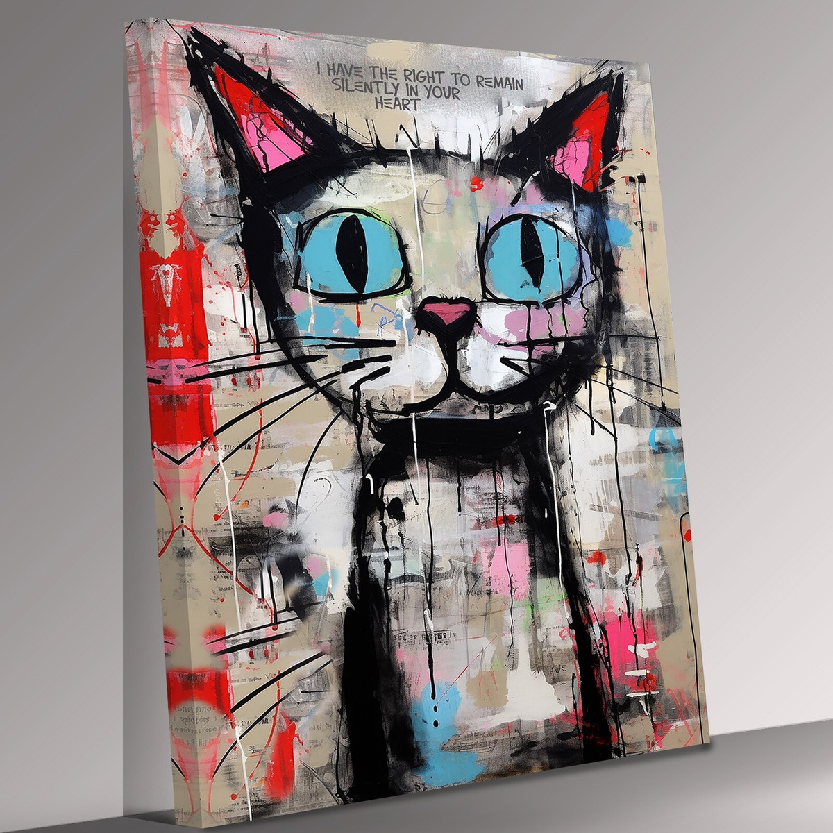 Colorful Cat Paintings Abstract Colorful Cat Art Paint By Numbers