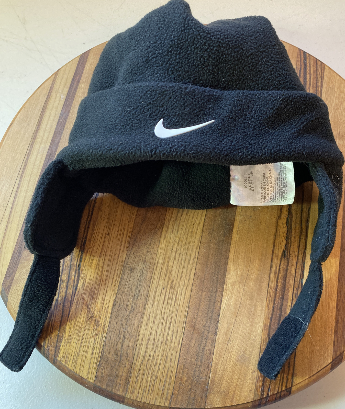 NIKE TODDLER SIZE AVIATOR STYLE BLACK FLEECE WINTER HAT OSFM VGC O2 | eBay