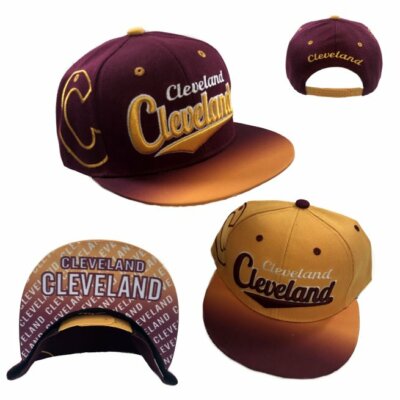 Cleveland Ball Cap Snap Back Flat Bill Bottom Print Cavaliers Colors ...