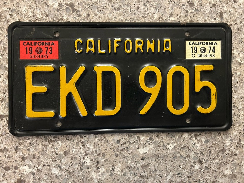 1963 California Matching License Plates Pair # EDK 905 Original Plates ...