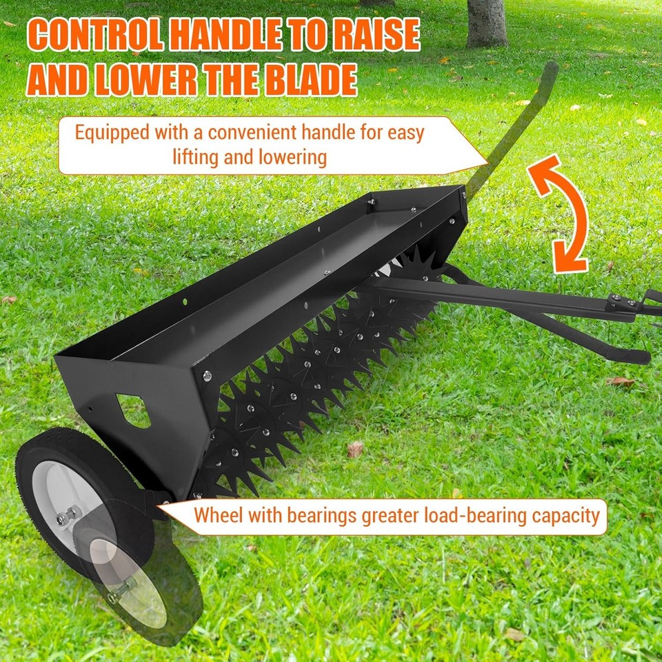 Tow Behind Aerator, 40 Inch Tow Behind Plug Aerator with Universal ...