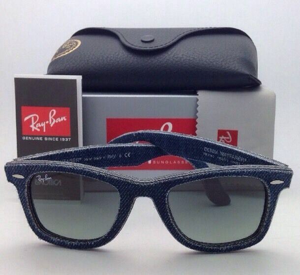 RAY-BAN DENIM WAYFARER Sunglasses RB 2140 1163/71 50-22 Blue/Jeans ...