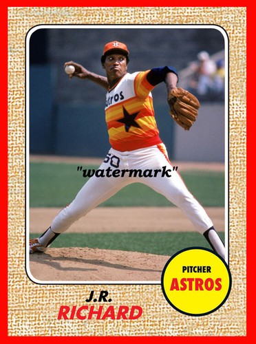 J.R. RICHARD Custom Made Baseball Art Card Houston Astros MINT | eBay