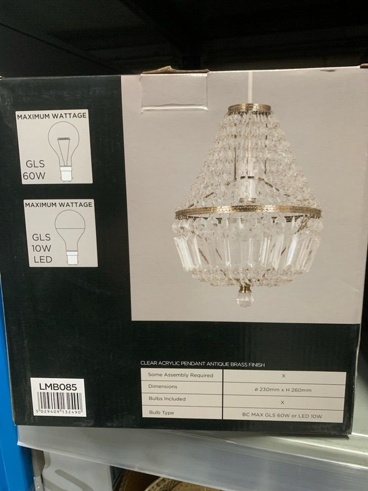 Modern Chandelier Acrylic Crystal Light Shades Droplet Ceiling Pendant ...