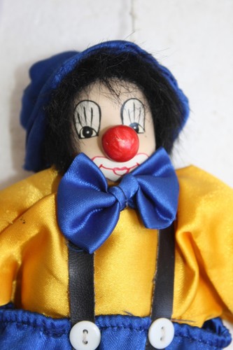 Old Vintage Set of 3 Clown Marrionette Puppet with Strings and Wooden ...