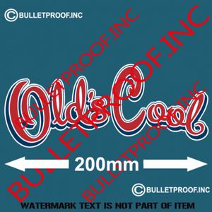 OLD'S COOL OLD SCHOOL Decal Sticker Man Cave Rat Rod Retro Vintage USA ...