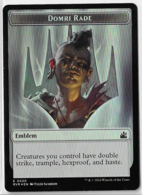 MTG Domri Rade Emblem Bird FOIL Ravnica Remastered (RVR) Double Sided ...