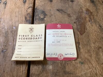 Vintage 1960’s Boy Scouts BSA Membership Card First Class Scoreboard | eBay
