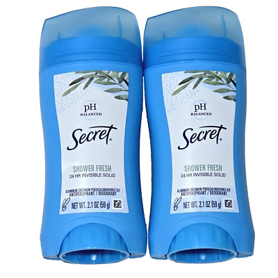 2 Pack Secret PH Balanced Shower Fresh 24 Hr Invisible Solid ...