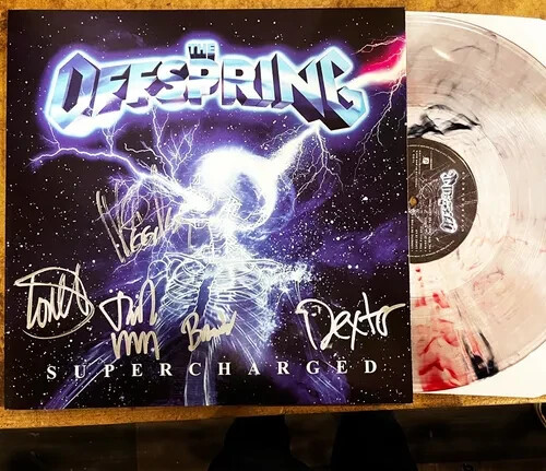 The Offspring SIGNED LP Supercharged LIMITED Galaxy Nebula Vinyl ~ IN ...
