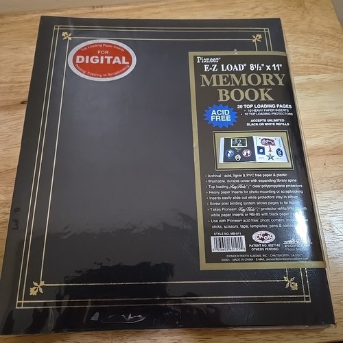 PIONEER EZ LOAD 8-1/2x11 Photo Memory Book-NAVY BLUE Scrapbook NEW | eBay