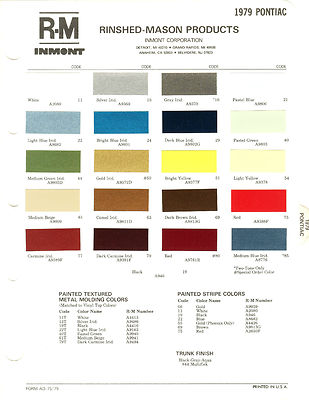 1979 Pontiac Trans Am Paint Codes - Infoupdate.org