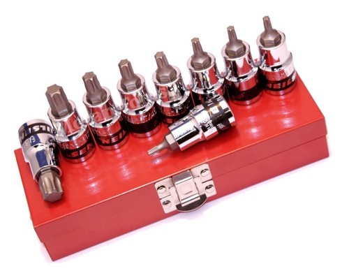 1/2" DRIVE TORX / STAR BIT SOCKET SET T20 T25 T27 T30 T40 T45 T50 T55 ...