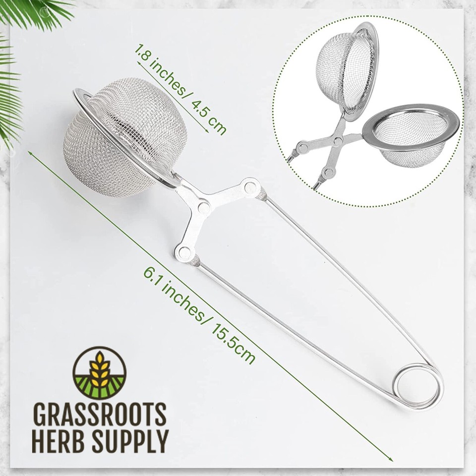 Stainless Steel Fine Mesh Tea Strainer with Handle | Loose Leaf Herbal ...